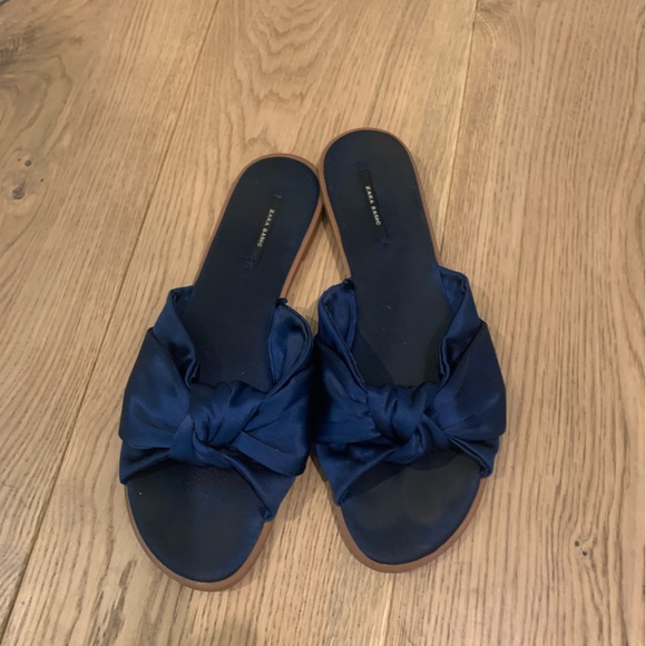 Zara | Shoes | Zara Satin Knot Slides | Poshmark